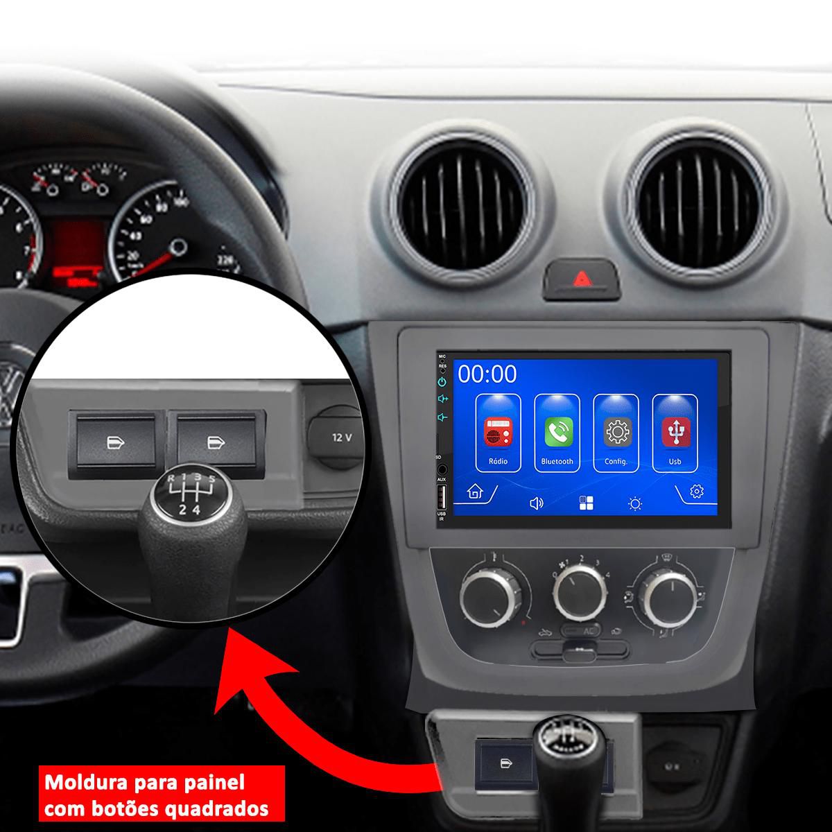 Kit Multimídia March/Gol G5/Voyage/Saveiro G5 7" MP5 Carplay Android - Ecarshop