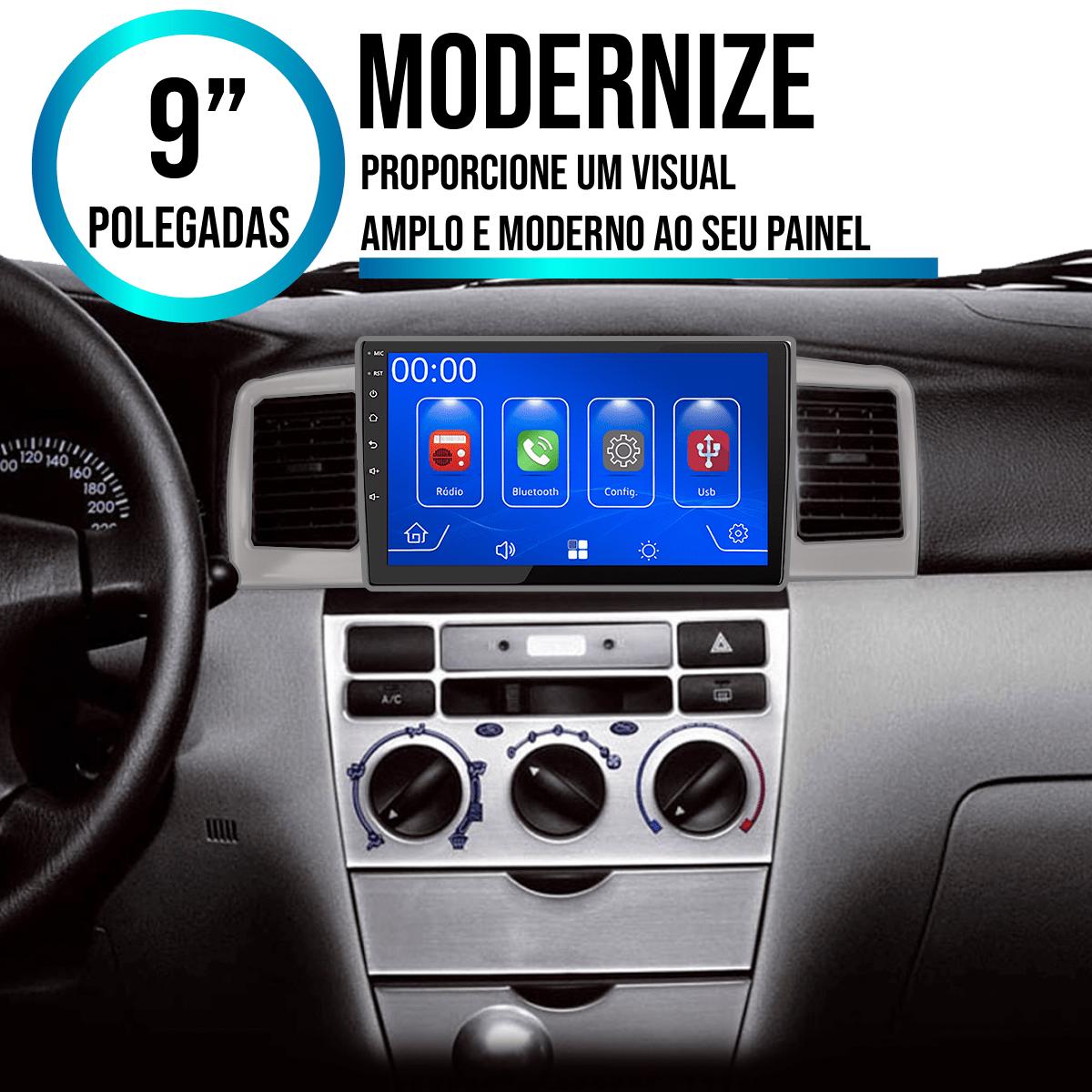 Kit Multimidia MP5 9 pol Corolla 2003-2008 + CarPlay + Camera De Ré ...