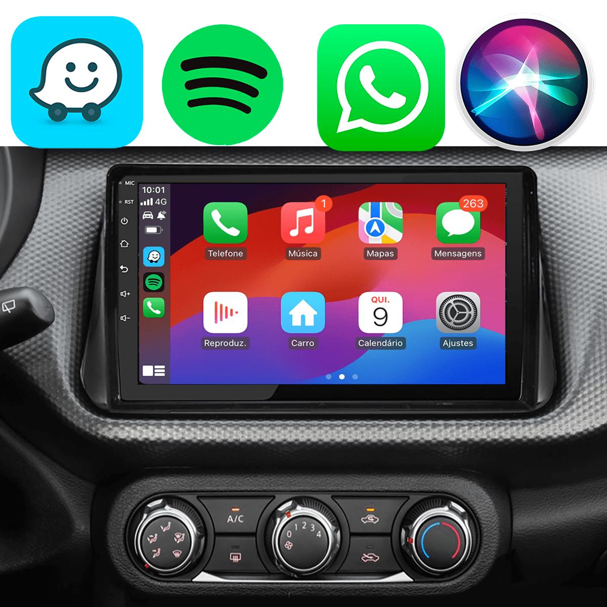 Kit Central Multimídia Nissan Kicks 2016-2023 9" CarPlay Android Auto ...