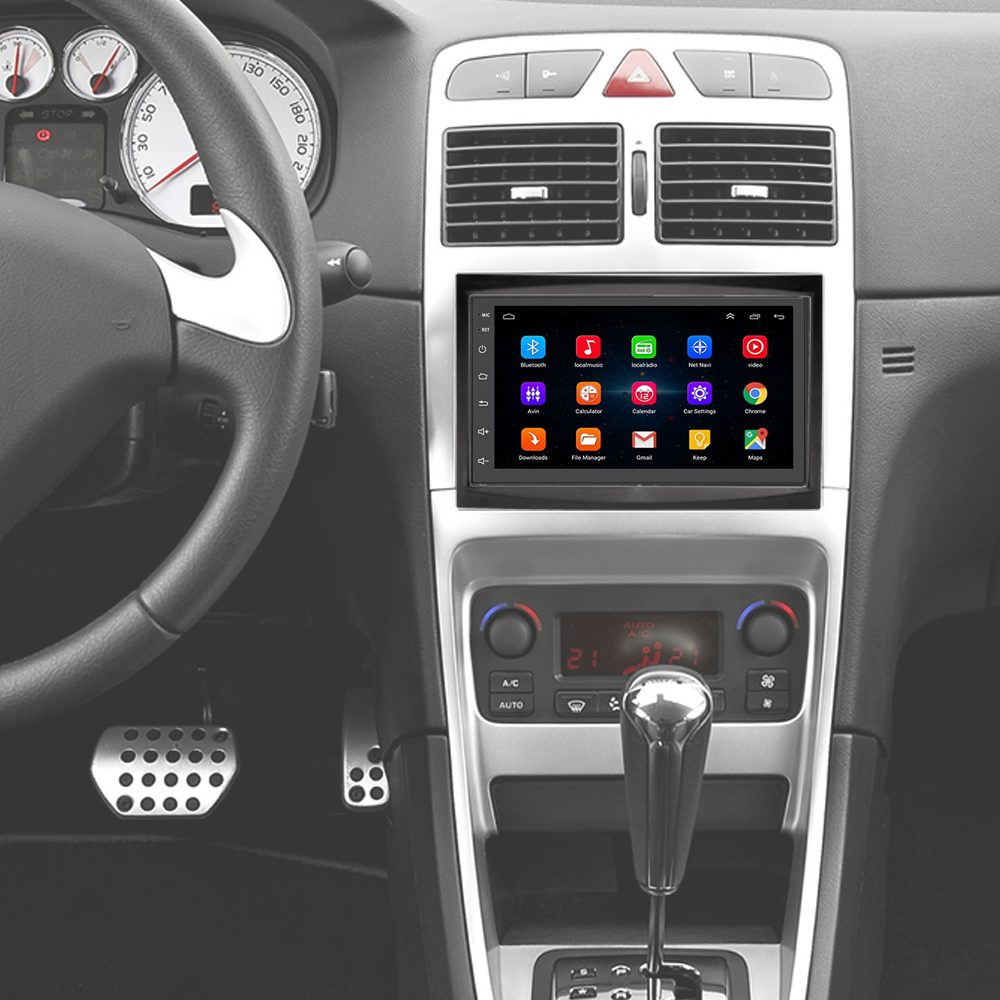 Kit Multimídia Android Peugeot 307 e Citroen C3 2002-2012 GPS BT - Ecarshop