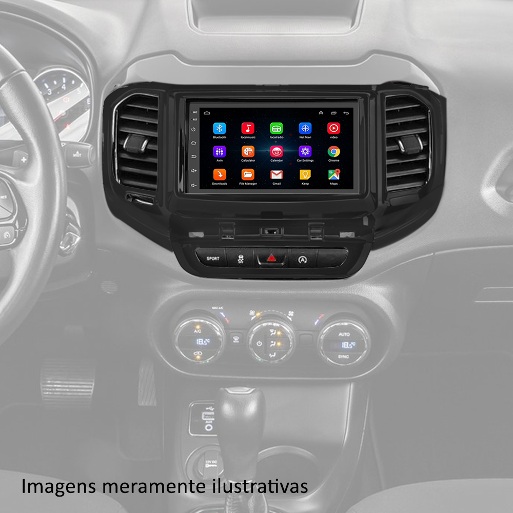 Kit Central Multimídia Android Fiat Toro 2016-2023 - GPS TV ONLINE - Ecarshop