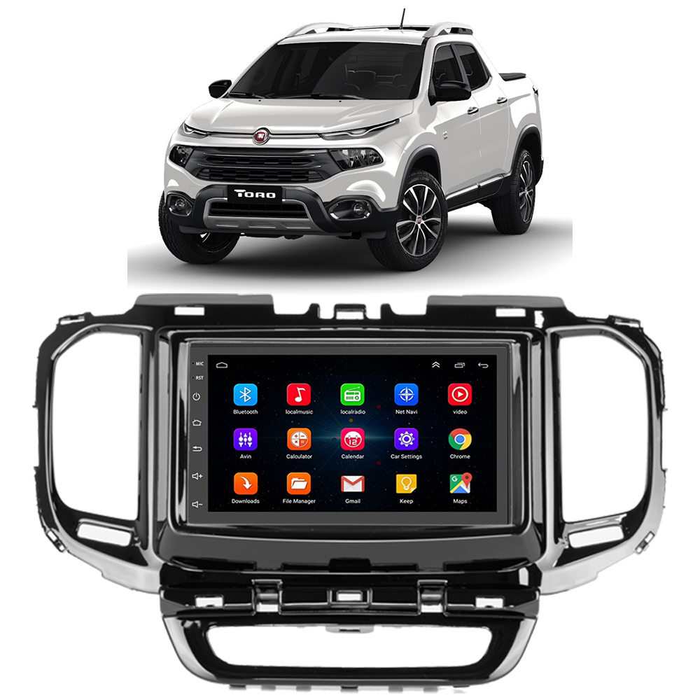 Kit Central Multimídia Android Fiat Toro 2016-2023 - GPS TV ONLINE - Ecarshop