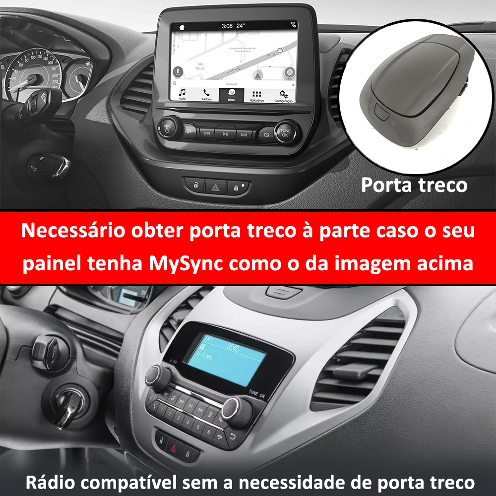 Kit Central Multimídia Android Ford Ka 2018-2021 - GPS, TV, Bluetooth ...