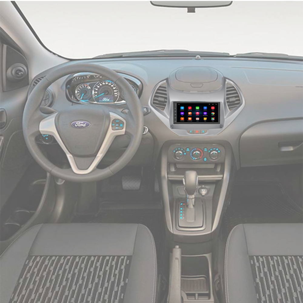 Kit Central Multimídia Android Ford Ka 2018-2021 - GPS, TV, Bluetooth ...