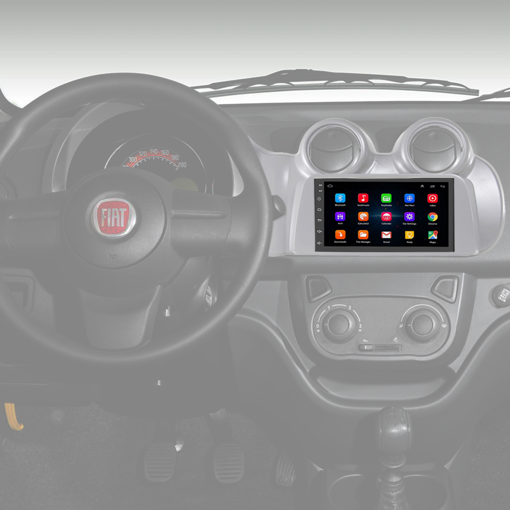 Kit Central Multimídia Android Fiat Uno 2011-2021 - GPS TV ONLINE - Ecarshop