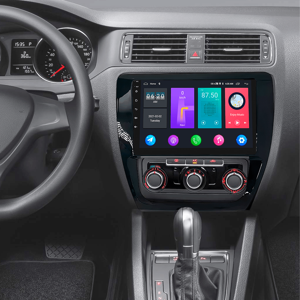 Kit Multimídia Android 9" Volkswagen Jetta 2012-2017 GPS TV Bluetooth ...