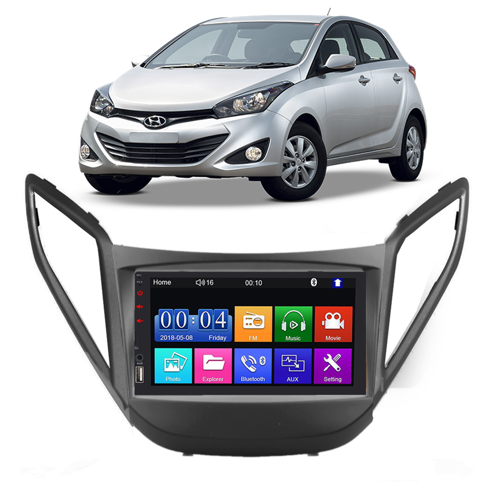 Central Multimídia MP5 Hyundai HB20 2012-2019 + Moldura 2 Din & Câmera - Ecarshop