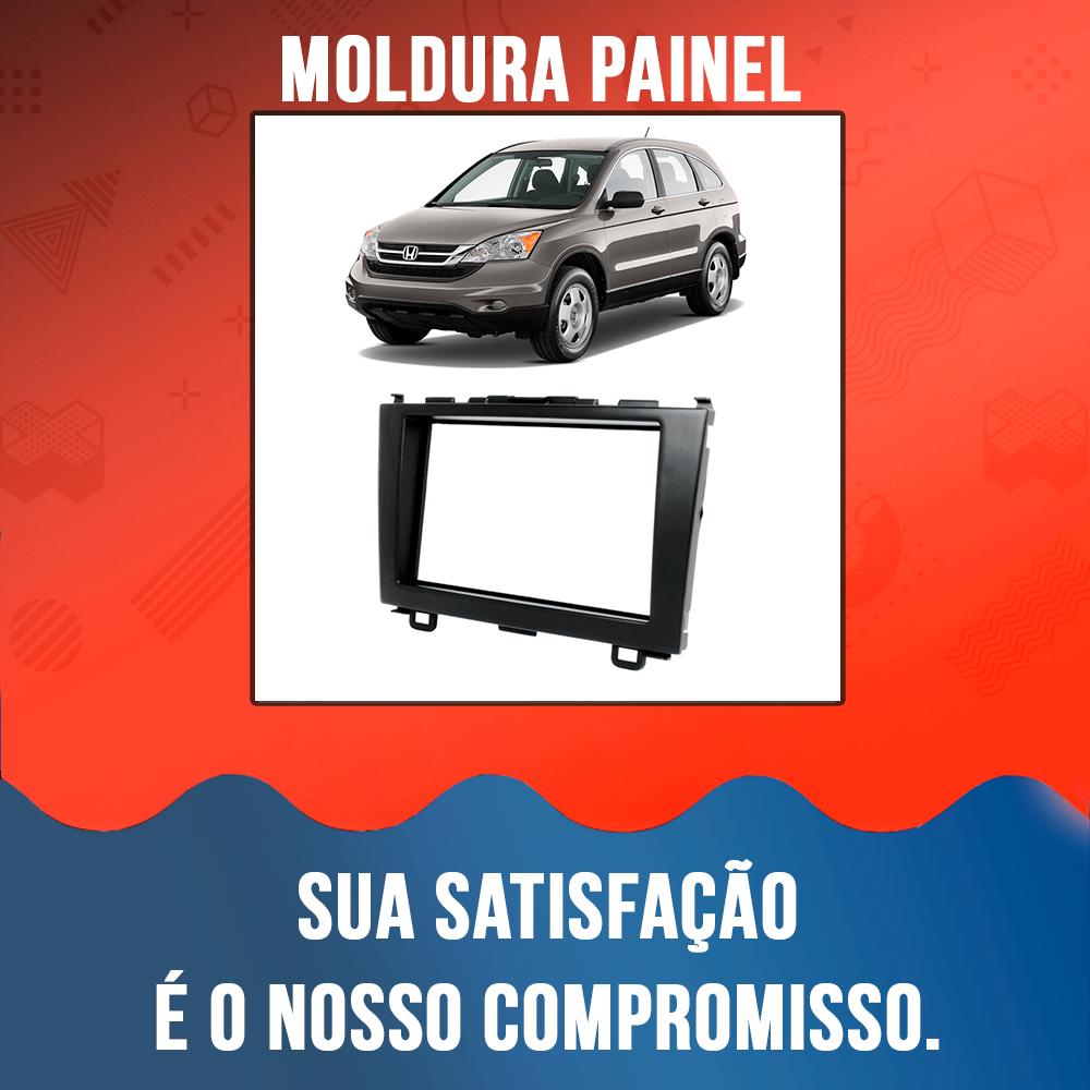 MOLDURA PAINEL CRV 07/11 2 DIN C/SUPORTE PRETO JP/CH HONDA - Ecarshop