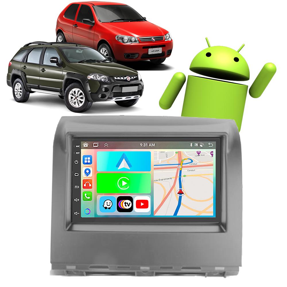 Kit Central Multimídia Android Palio Fire Way 2014-2017 7 Polegadas ...