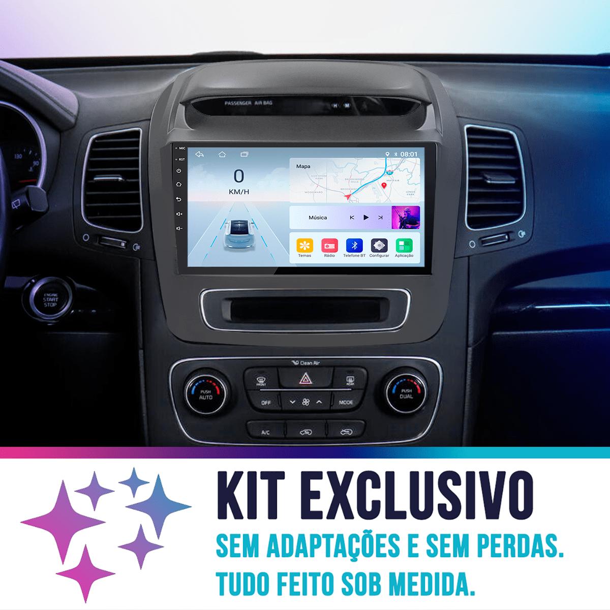 Kit Multimídia Android Octa-Core 4/64GB Sorento 2013-2015 CarPlay - Ecarshop