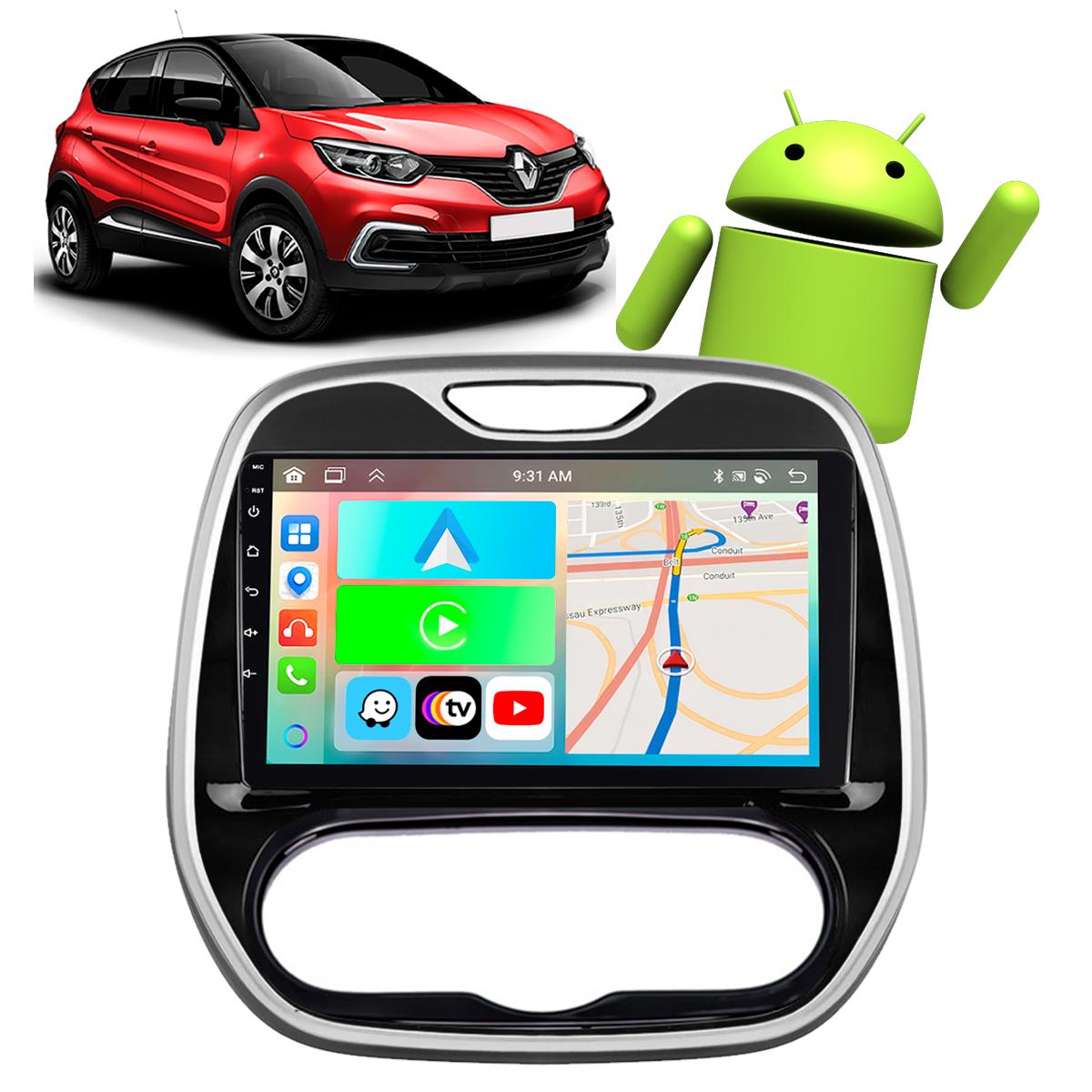 Central Multimídia Android Renault Captur 2017 2018 2022 - Ecarshop