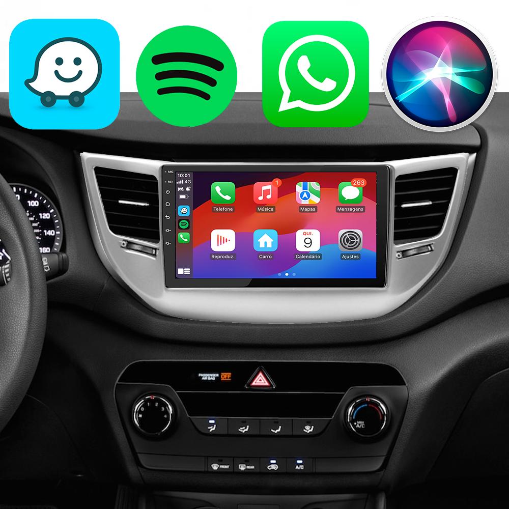Central Multimídia Hyundai Tucson 2017-2024 Android Auto Apple CarPlay - Ecarshop