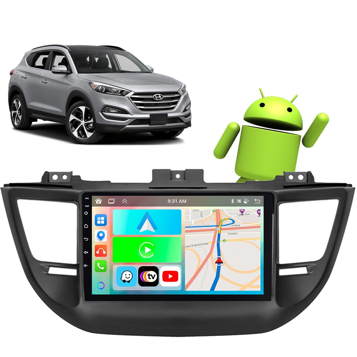 Central Multimídia Hyundai Tucson 2017-2024 Android Auto Apple CarPlay - Ecarshop