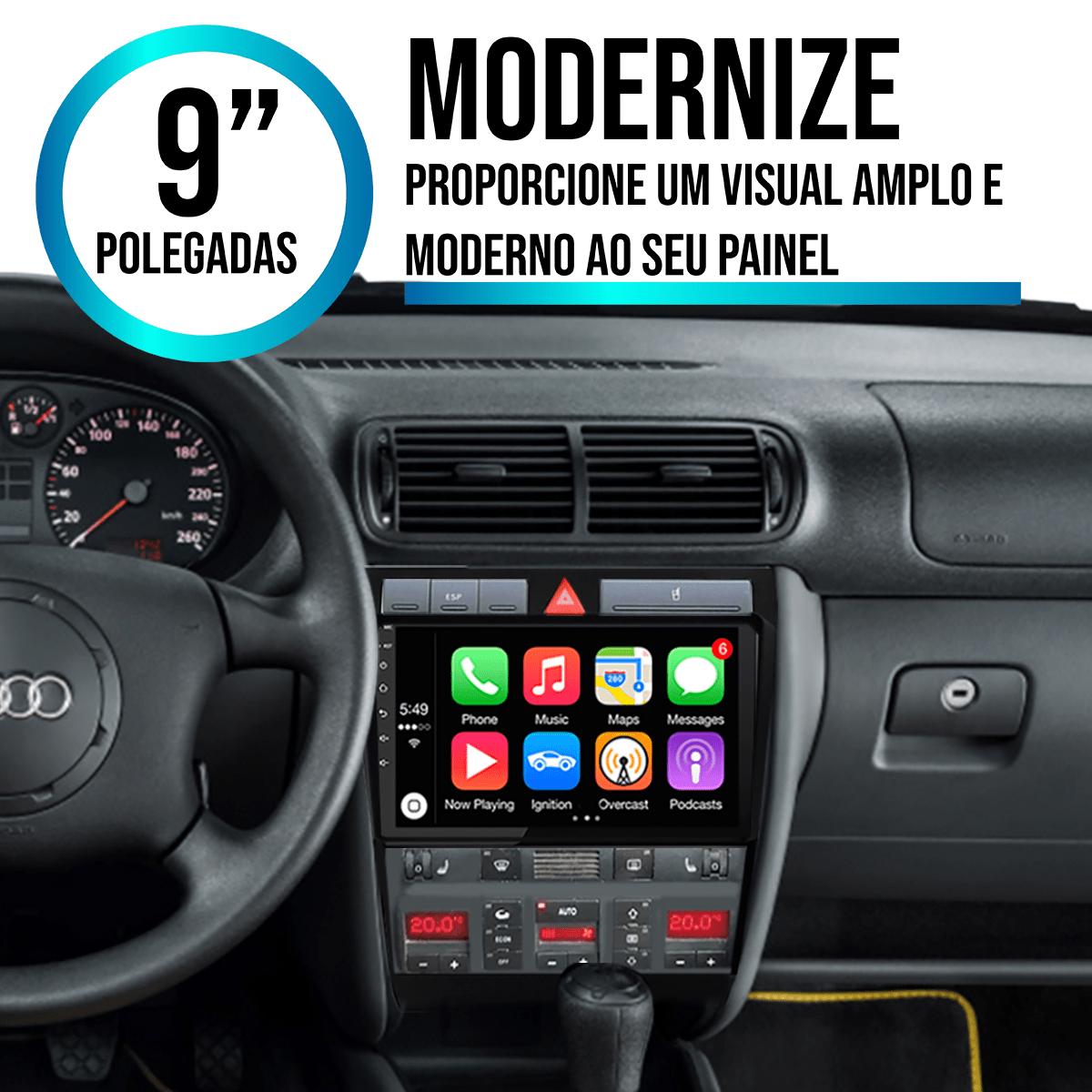 Reprodutor MP5 Audi A6 1997-2004 9" CarPlay Android Auto | Tela Full ...