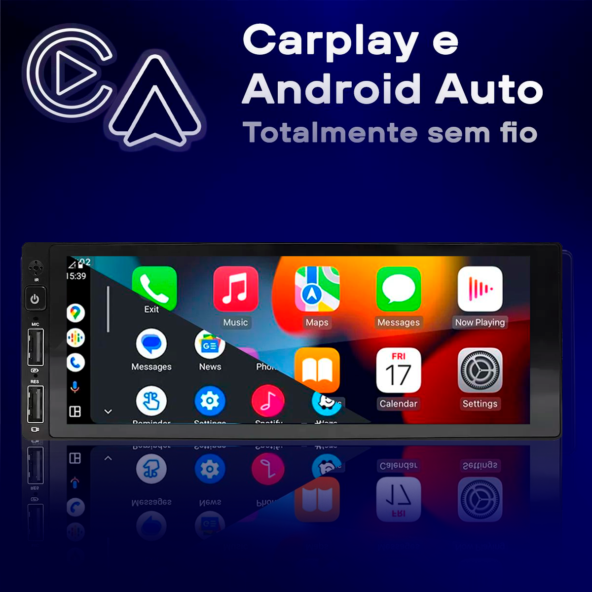 Kit Central Multimídia Android 2-32GB 1 Din Citroen Xsara Picasso 2001 ...