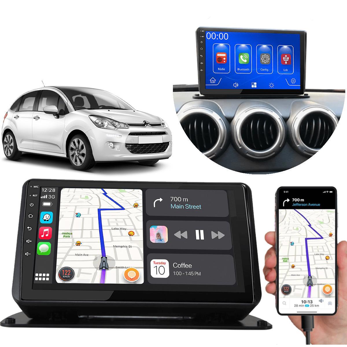 Kit Multimídia 9 Polegadas Citroen C3 2013-2019 Android Auto - Ecarshop