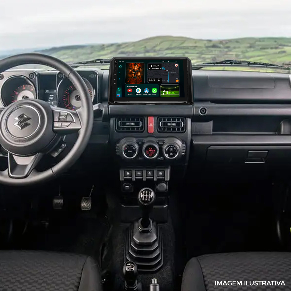 Kit Multimídia Jimny 2020 a 2022 9” CarPlay Android Auto - Ecarshop