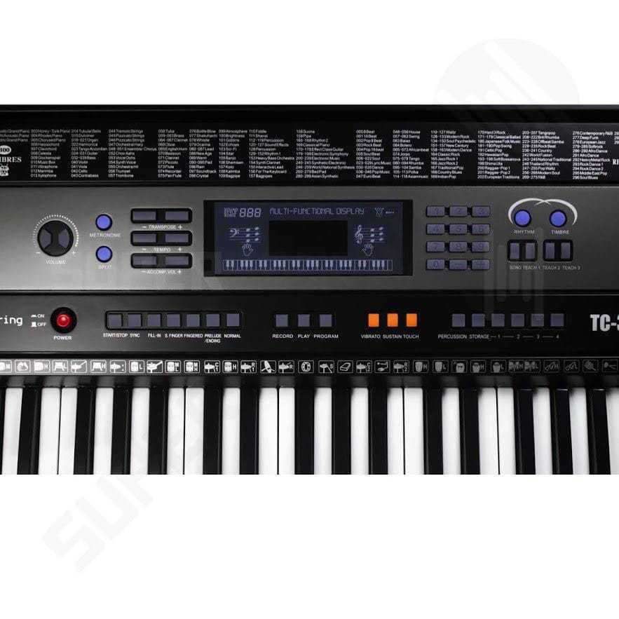 Teclado Musical Spring Tc 361 com Suporte e Capa - Super Sonora - Super ...