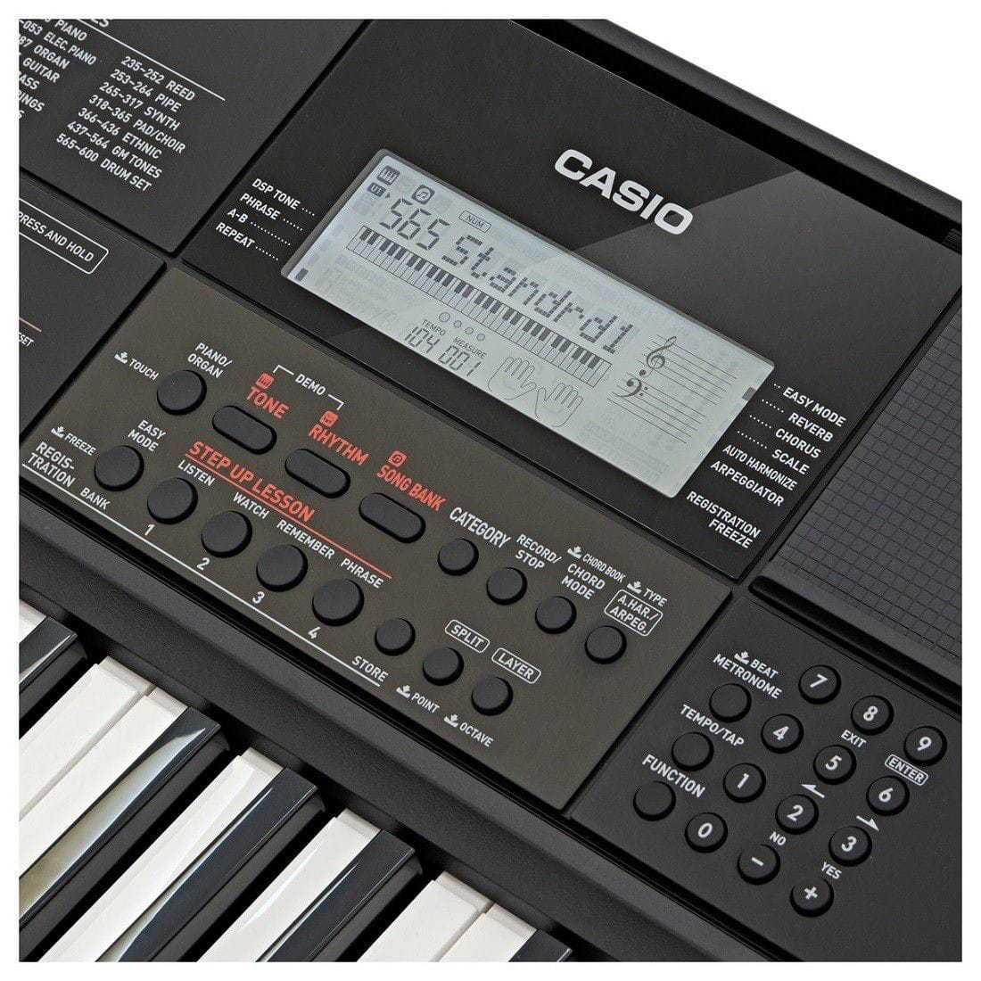Teclado Musical Ct-x700 Casio - 61 Teclas Sensitivas - Fonte Ad-e95100l Bivolt - USB - 600 Tons ...