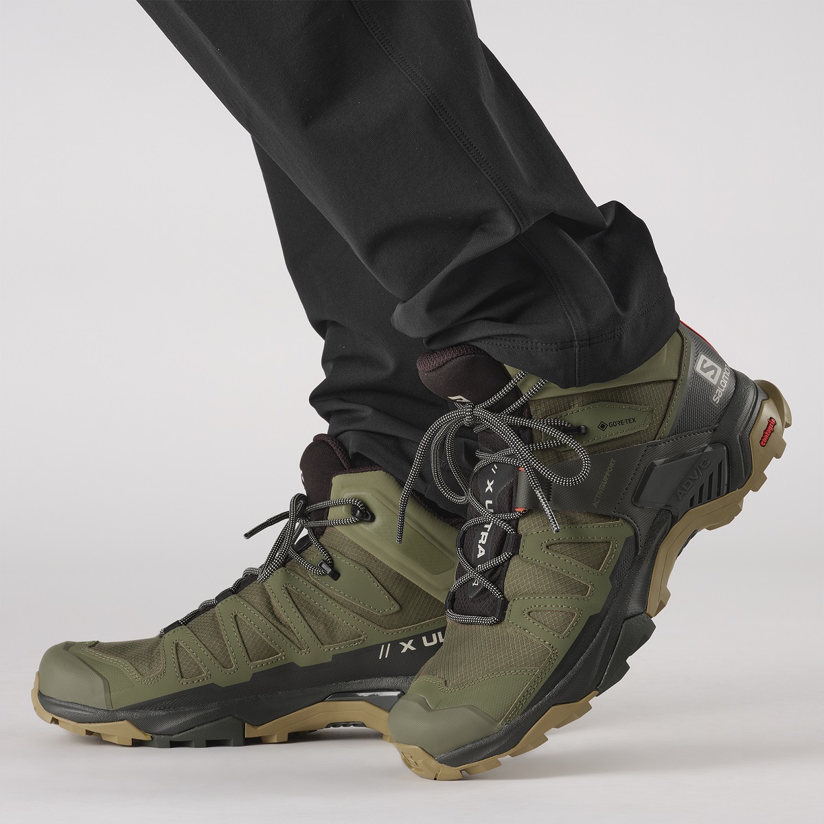 Bota de Trilha Masculina Salomon X Ultra 4 Mid GTX Gore-Tex Verde Oliva ...