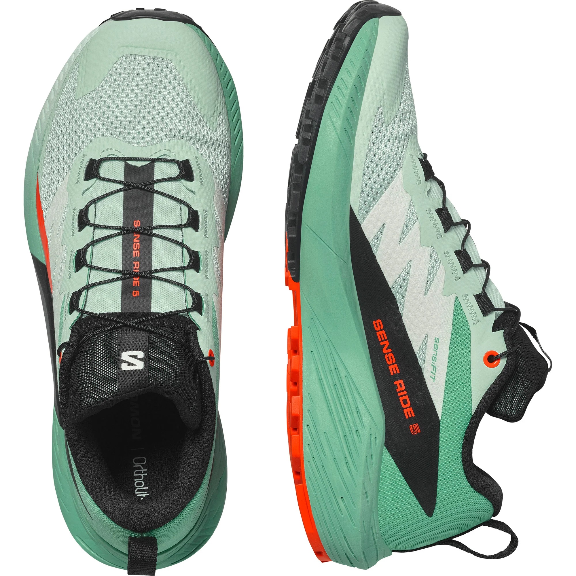 Tênis Feminino Salomon Sense Ride 5 Verde e Azul Trail Running - Dalia ...