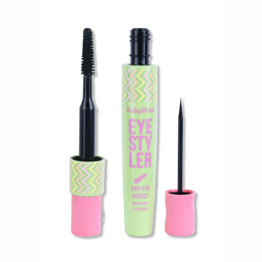 MÁSCARA DE CÍLIOS E DELINEADOR 2 EM 1 EYE STYLER HB-8310 L3 RUBY ROSE ...