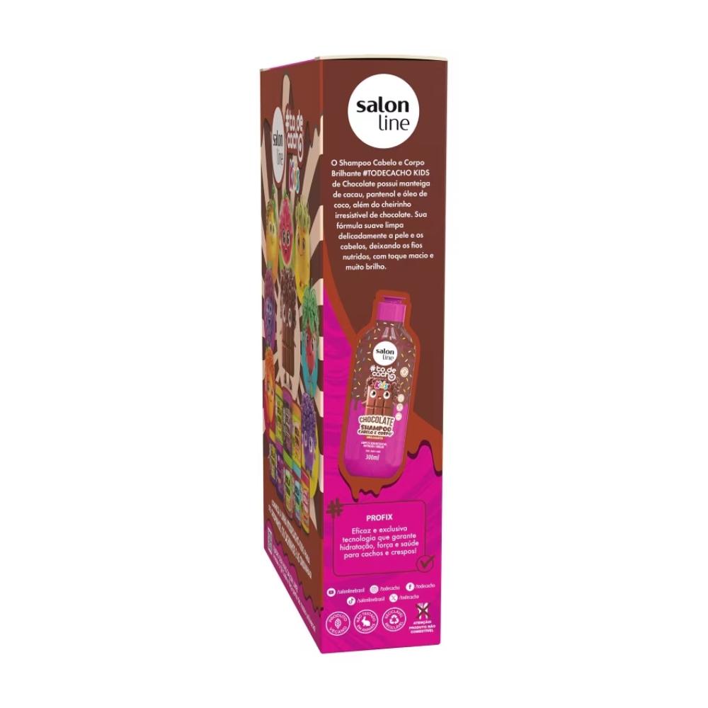 KIT TÔ DE CACHO KIDS CHOCOLATE 91910 SALON LINE - Belezar
