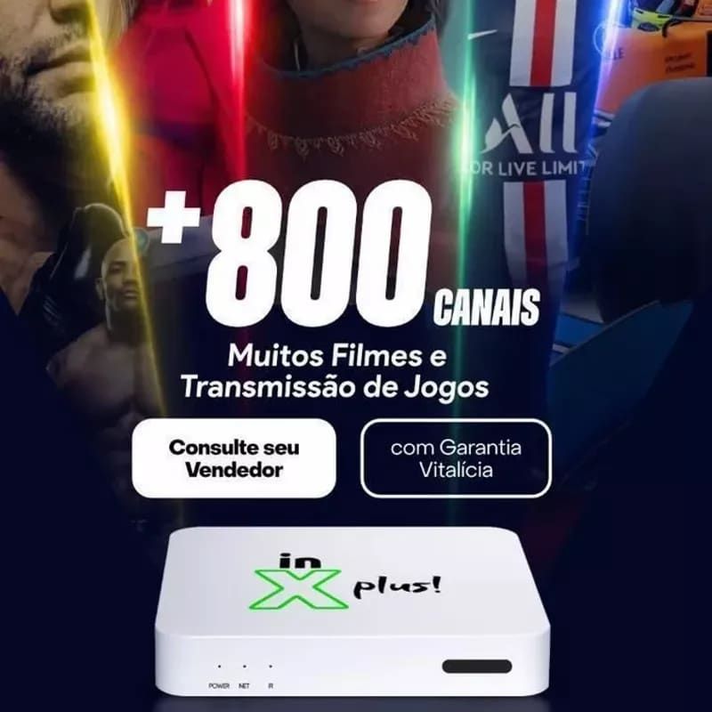 IN X PLUS BOX 4K Prime 100% Original Nova versão V4 mais de 800 Canais ...