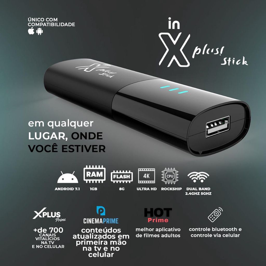 In X plus 100% ORIGINAL lacrado canais liberado facil instalação ...