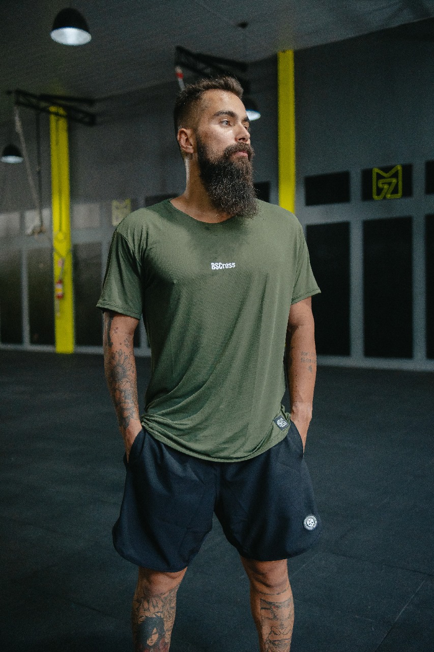 Camiseta BS Cross HSW - Verde Militar - Aqui tem tudo para seu WOD