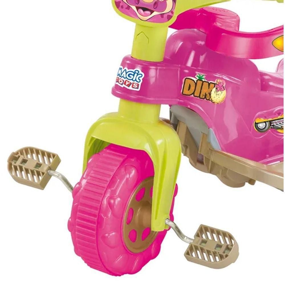 Triciclo Tico Tico Dino Pink 2804 Magic Toys - Kleber Variedades