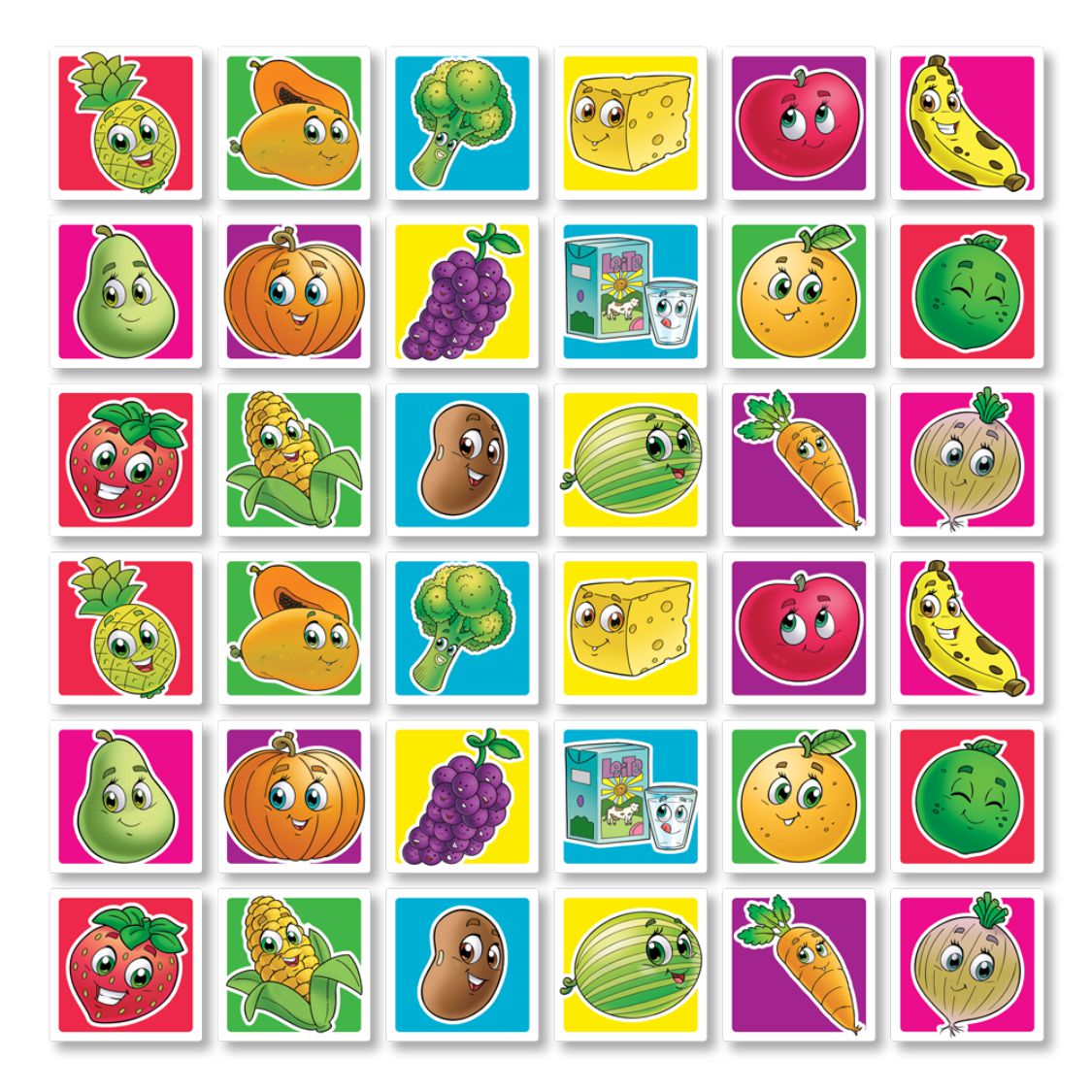 Jogo Da Memória Alimentos Saudáveis 1002 GGB - Kleber Variedades