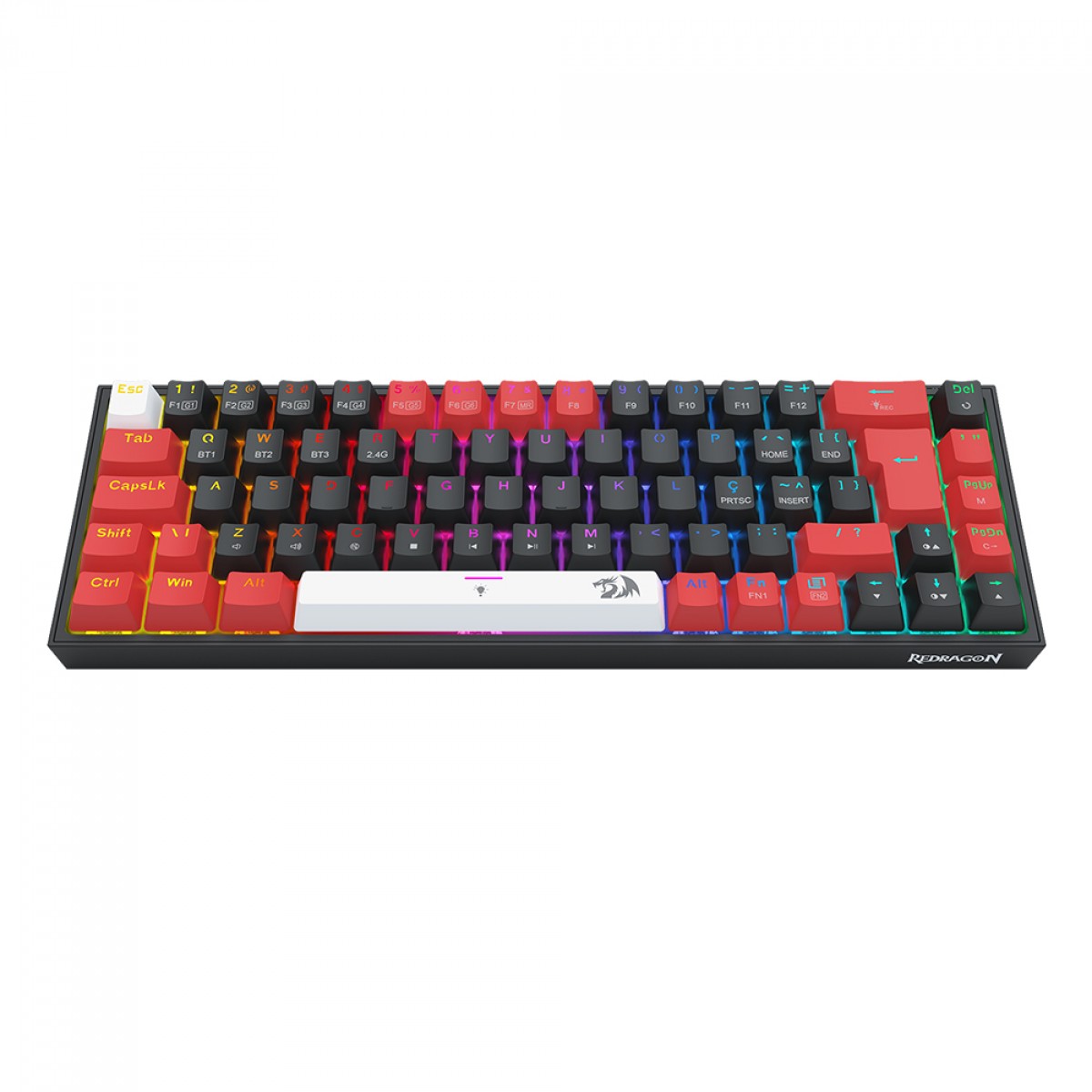 Teclado Mecânico Gamer Redragon Castor Pro, RGB, Wireless, Bluetooth ...