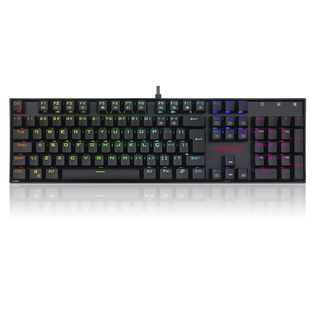 Teclado Mecânico Gamer Redragon Mitra K551 RGB, Switch Blue, ABNT2, Black - K551RGB-1 - Fantasy ...