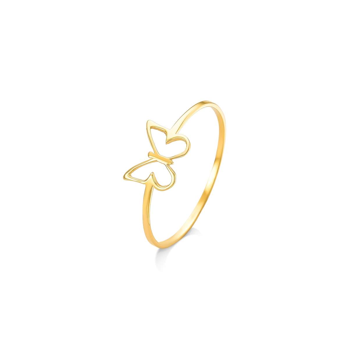 ANEL BORBOLETA VAZADA OURO 18K. OBS. NUMERAÇÃO DISPONIVEÍS ATÉ 24 ...