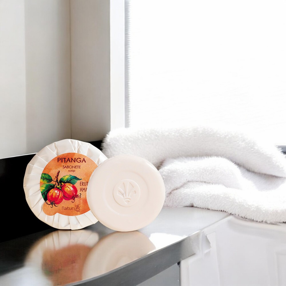 Kit 1000 Sabonetes 20g Pitanga Redondo Naturys - Master Hotelaria