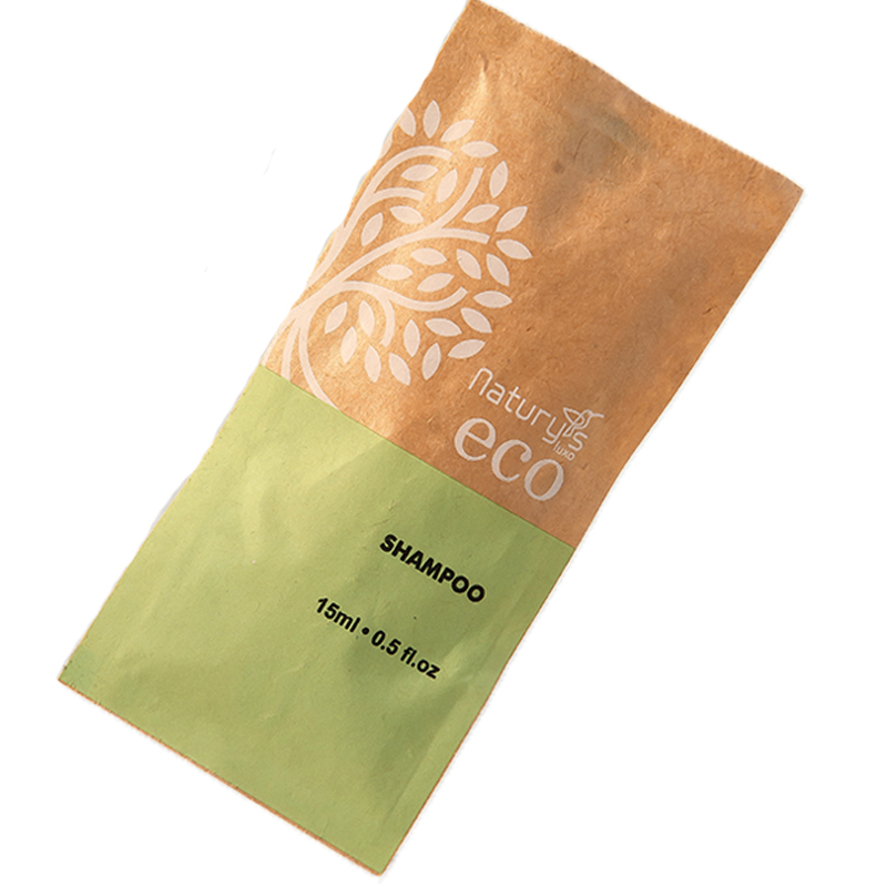 Kit 100 Shampoo Ecológico Sustentavel Sachê 15ml - Master Hotelaria