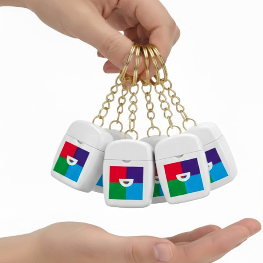 50 Chaveiros Fio Dental 25m Menta Personalizado com sua Logo - Master ...