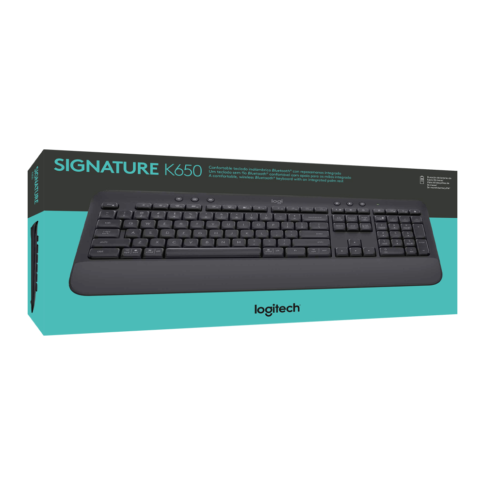 Teclado Logitech K650 Signature Grafite US - Game Mania - Game Mania