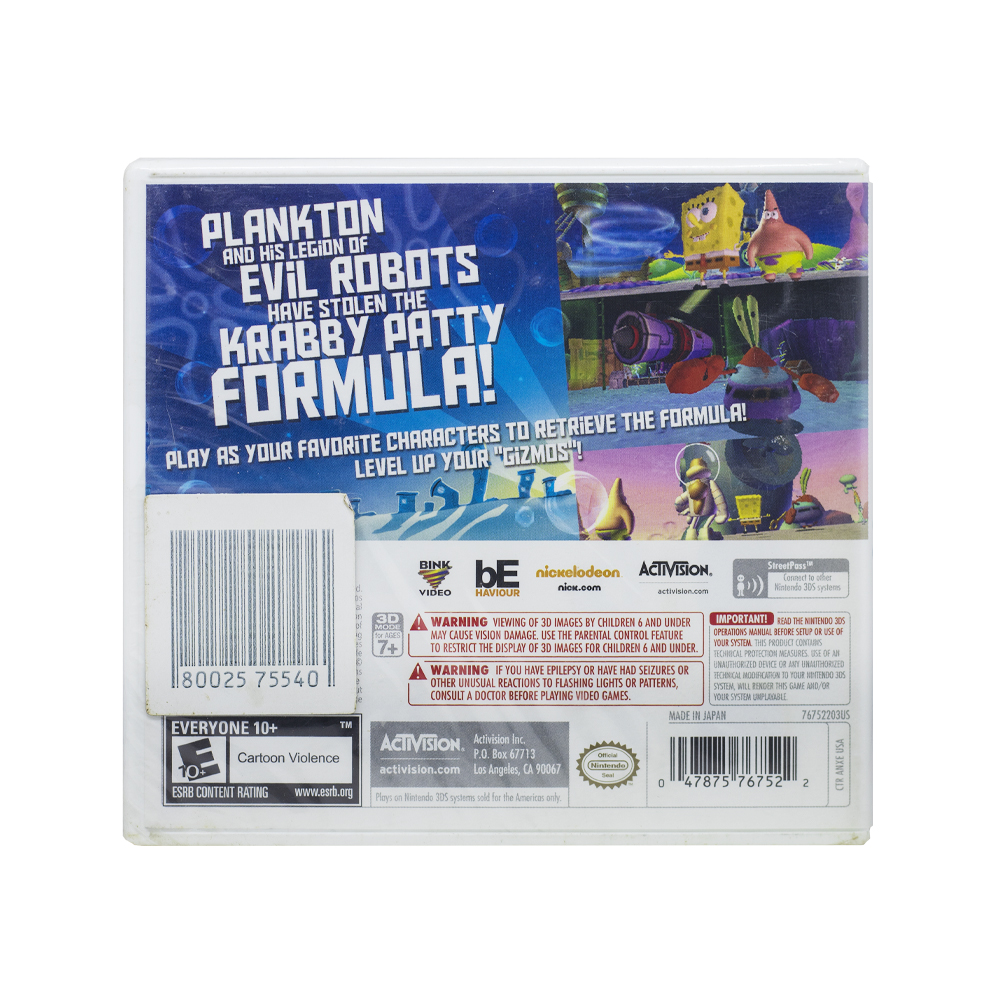 Jogo SpongeBob Squarepants: Planktons Robotic Revenge 3DS - Game Mania