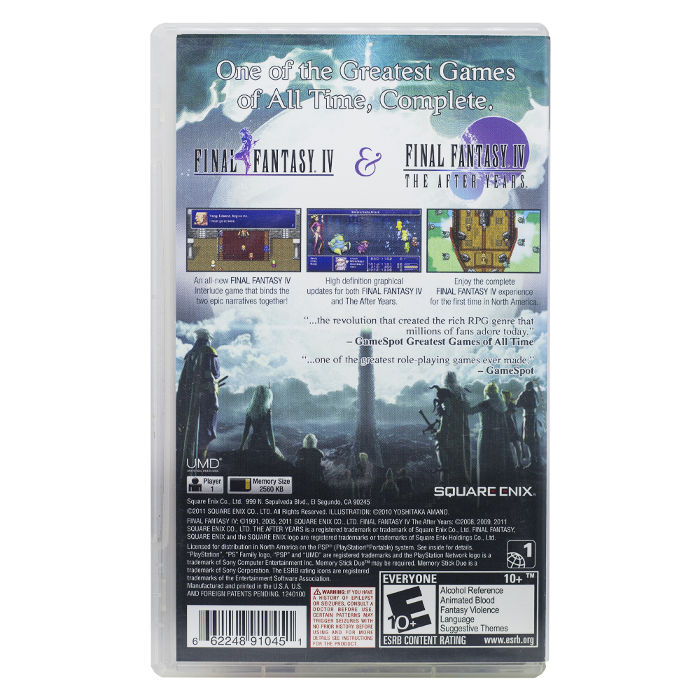 Jogo Final Fantasy IV: The Complete Collection PSP - Game Mania - Game ...