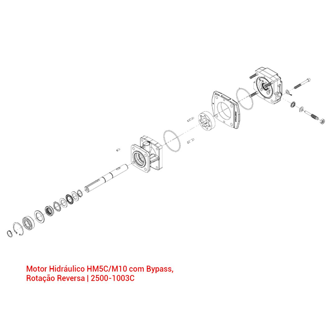 Motor Hidráulico HM5C/M10 com Bypass, Rotação Reversa | 2500-1003C ...