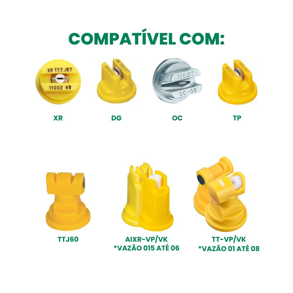 Capa de Engate Rápido Quick TeeJet (Amarelo) | CP114440A-6-CE - COMAM ...