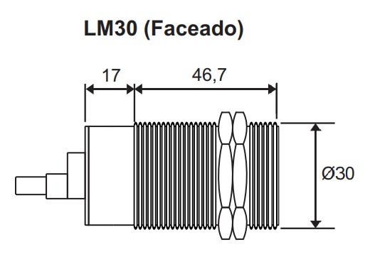 SENSOR INDUTIVO LM30-2010A - NA - JNG - Loja Geramax