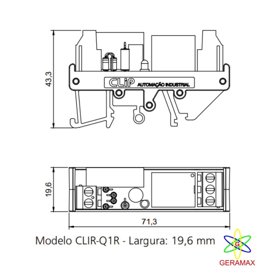 RELE DE INTERFACE CLIR - Q1R REV 20MM 24VCA VCC - CLIP - Loja Geramax