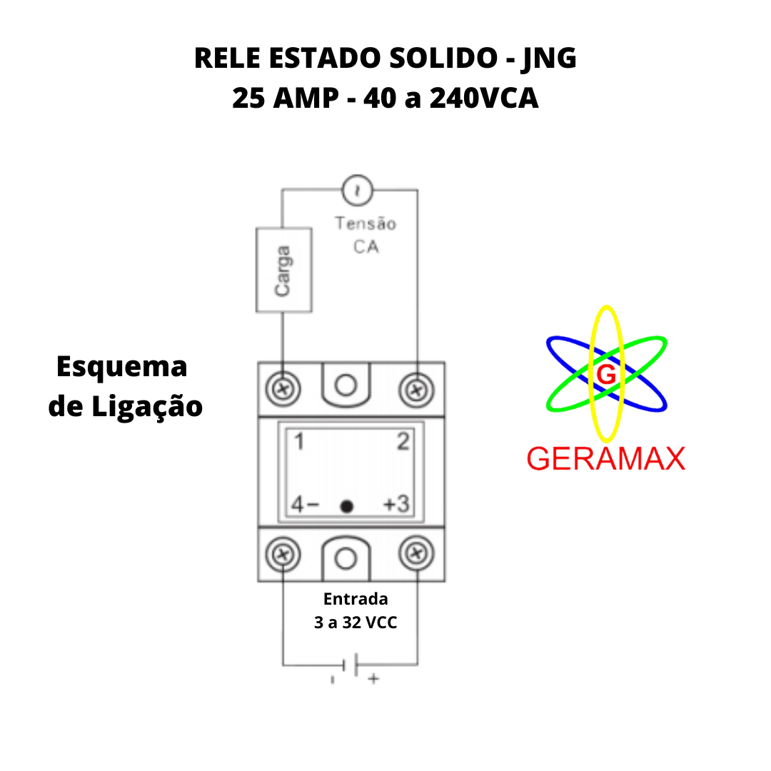 RELE ESTADO SOLIDO de 25 AMP JNG CODIGO 13236 DA JNG | Loja Geramax ...