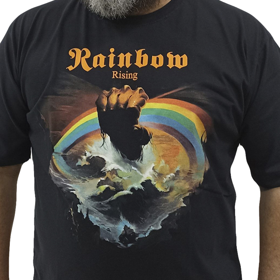 Camiseta Rainbow Rising - Véio do Rock
