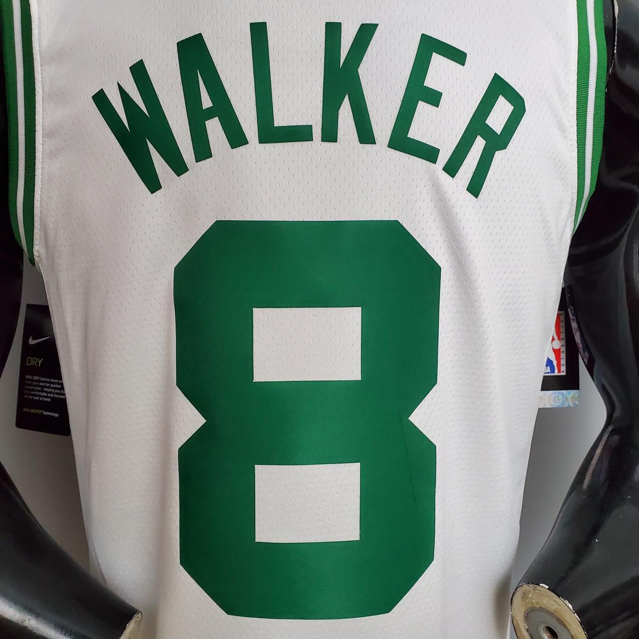 Regata Basquete NBA Boston Celtics Walker 8 Branca Edição Jogador Silk ...