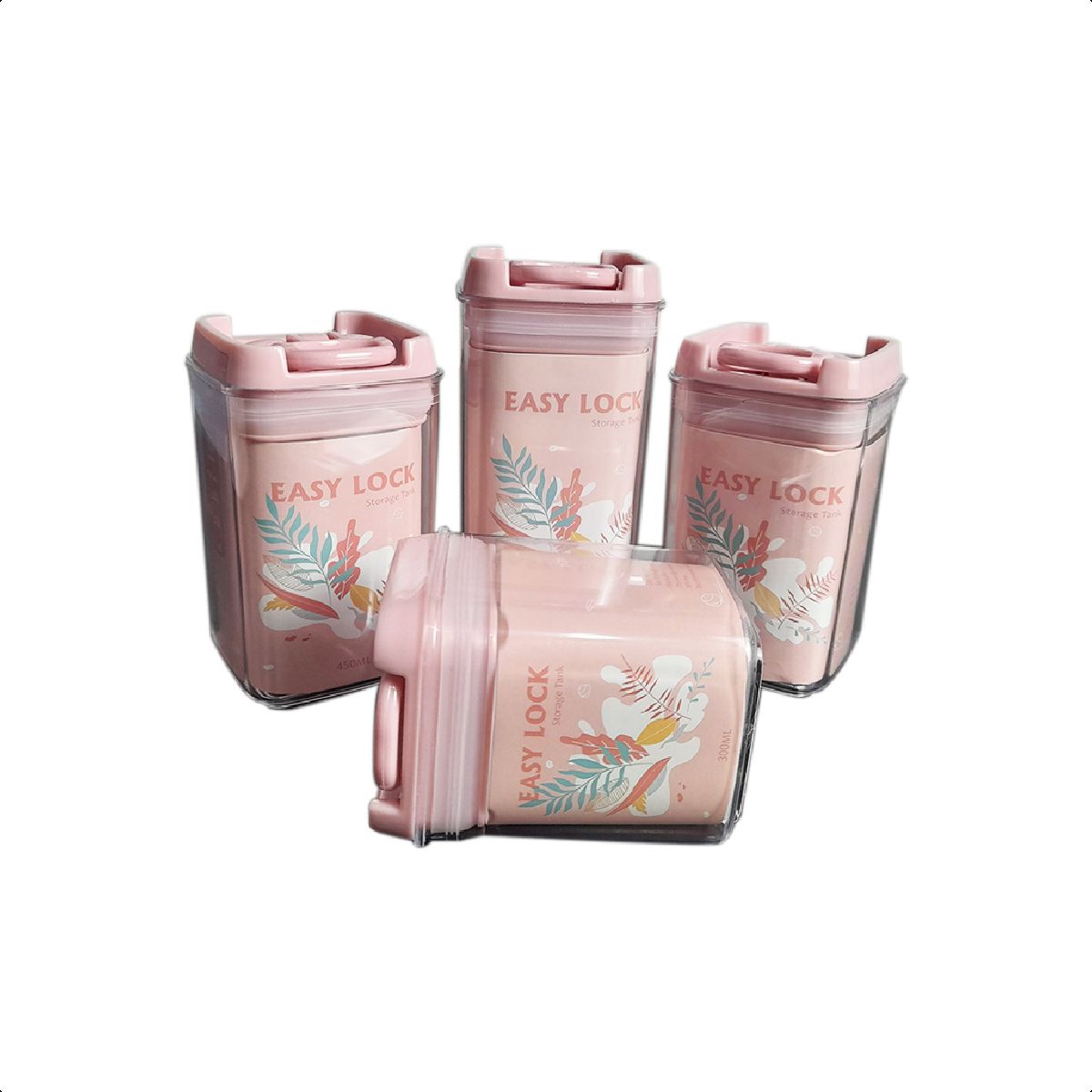 Pote Hermético Transparente Easy Lock Comida 4 peças - Outlet Bragante