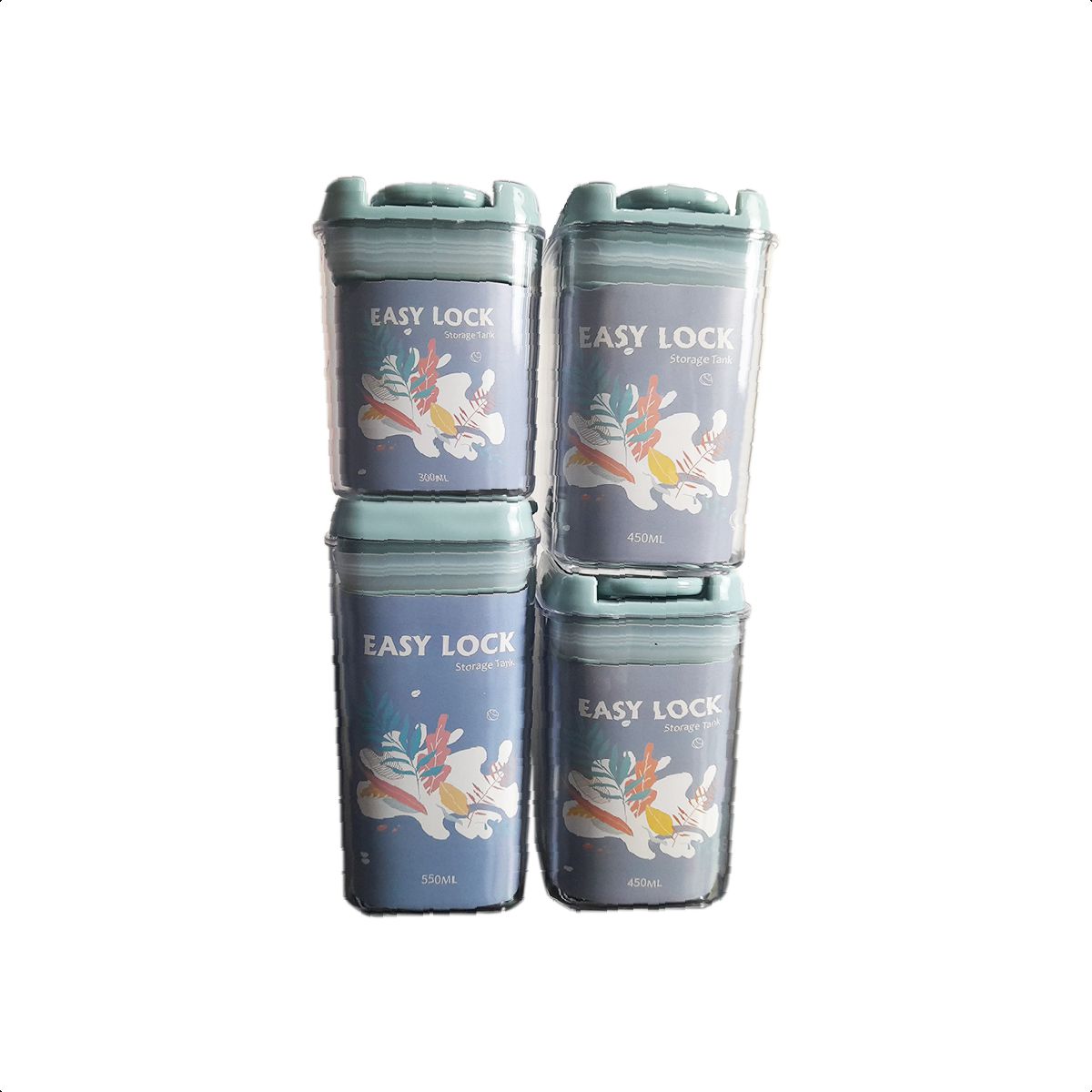 Pote Hermético Transparente Easy Lock Comida 4 peças - Outlet Bragante